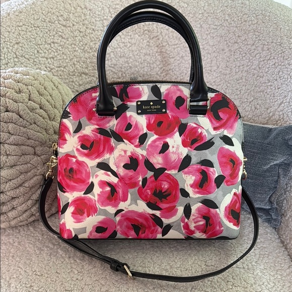 kate spade | Bags | Kate Spade Carli Grove Street Printed Rose Bed ...